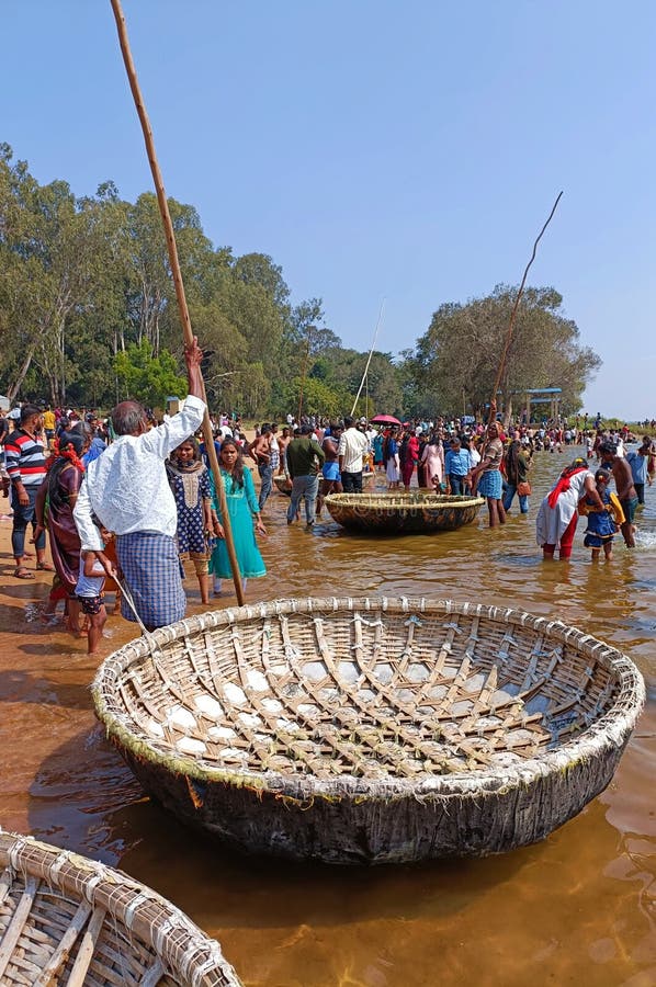 Coracles (Teppa) at Talakadu River Beaches Editorial Image - Image of ...