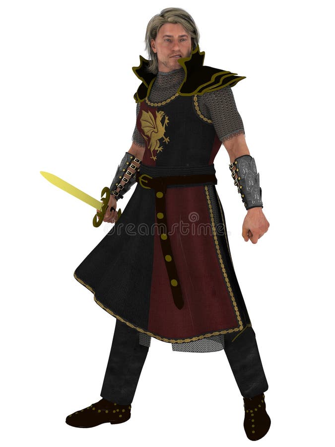 Coraggioso con la spada illustrazione di stock. Illustrazione di ...