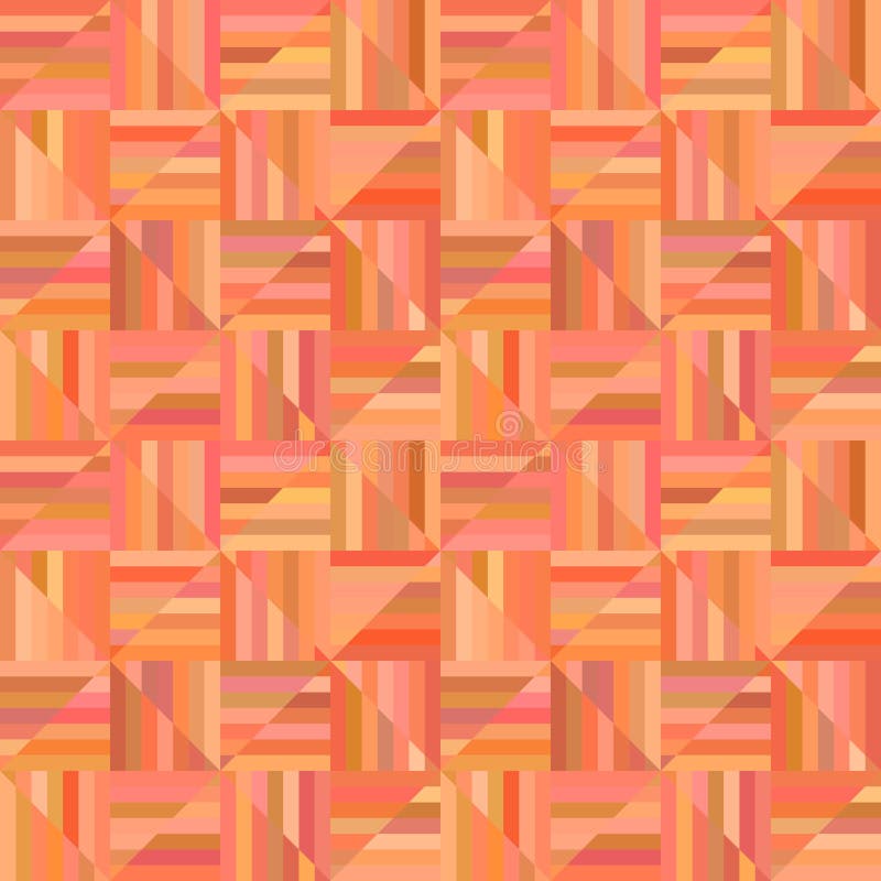 Coral Seamless Striped Square Pattern - Vector Tiled Mosaic Background ...