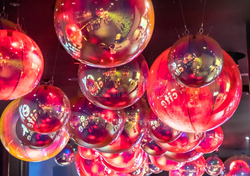 Coral air balloons editorial stock photo. Image of birthday - 159096653