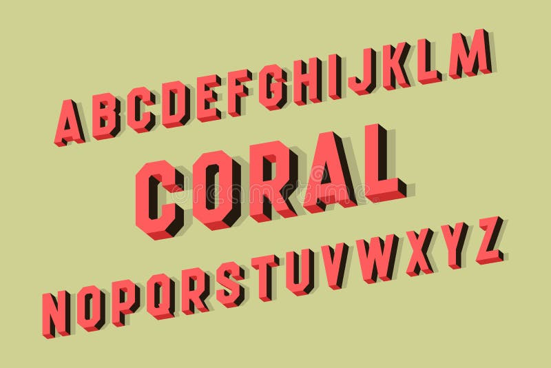 Coral Alphabet Ink. Font Typeface. Scarlet Calligraphy Graffiti. Hand ...