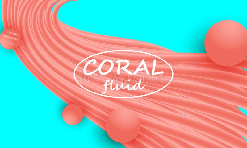 Coral Color Background. Fluid Shapes Pattern. Stock Vector ...