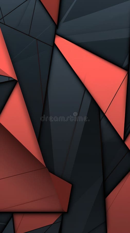 Coral and Black Abstract Background with Dark Gray and Black Lines ...