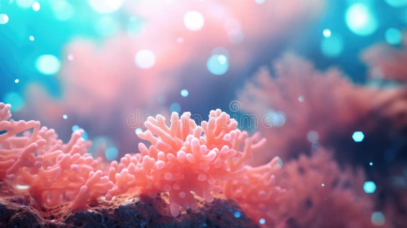 Coral Bokeh Background, Abstract Illustration Stock Illustration ...
