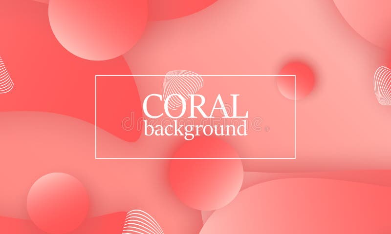 Coral Color Abstract Background. Vector. Stock Vector - Illustration of ...