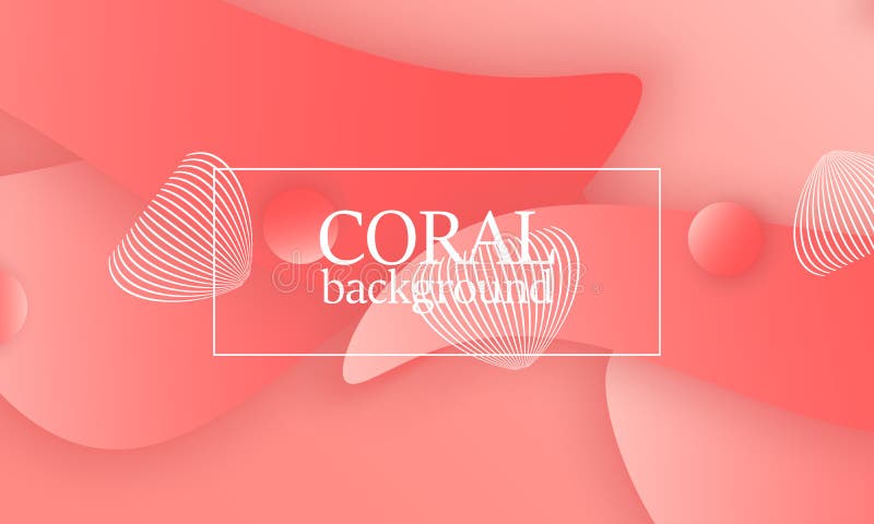 Coral Color Abstract Background. Vector. Stock Vector - Illustration of ...