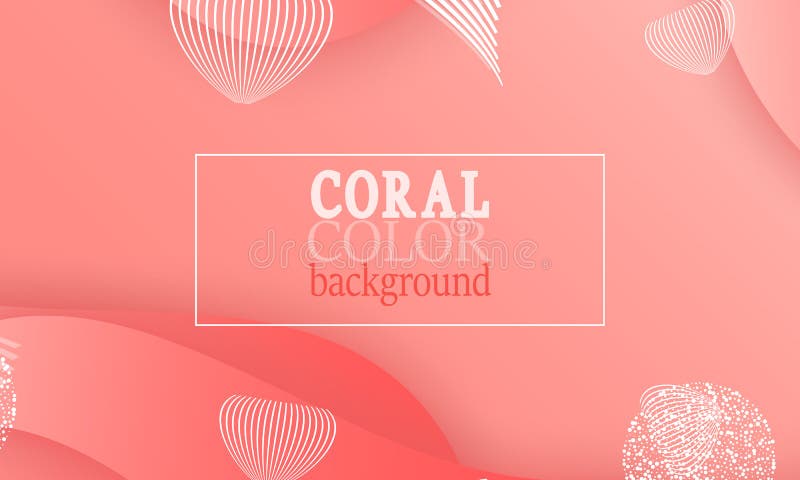 Coral Color Abstract Background. Vector. Stock Vector - Illustration of ...