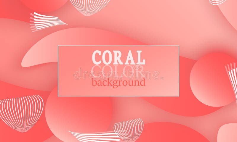 Coral Color Abstract Background. Vector. Stock Vector - Illustration of ...