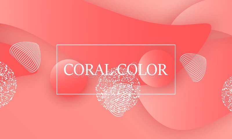 Coral Color Abstract Background. Vector. Stock Vector - Illustration of ...