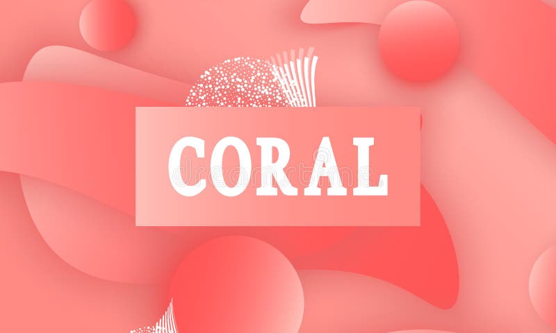 Coral Color Abstract Background. Vector. Stock Vector - Illustration of ...