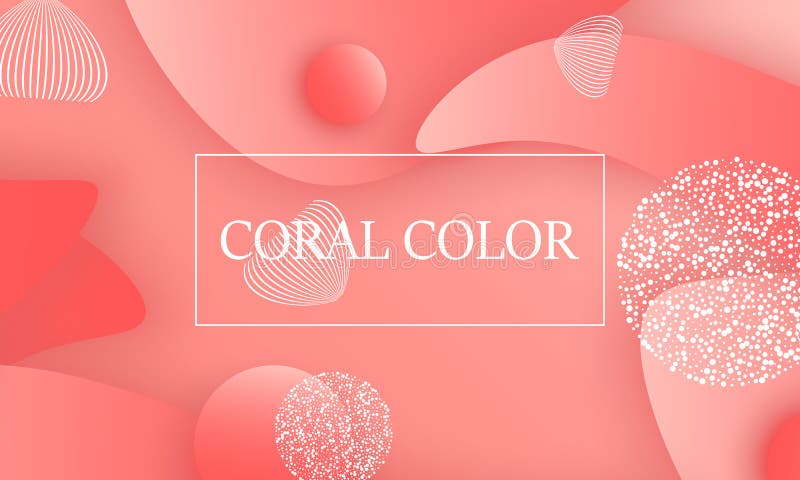 Coral Color Abstract Background. Vector. Stock Vector - Illustration of ...