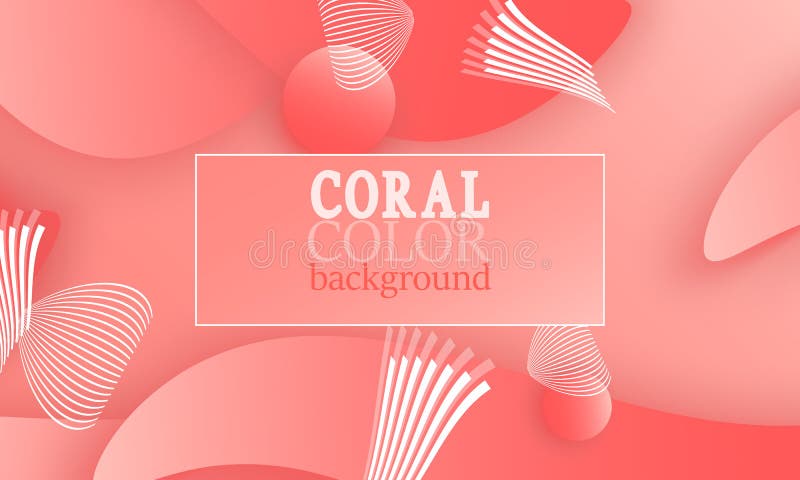 Coral Color Abstract Background. Vector. Stock Vector - Illustration of ...