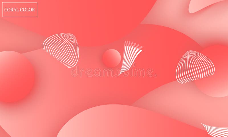 Coral Color Abstract Background. Vector. Stock Vector - Illustration of ...