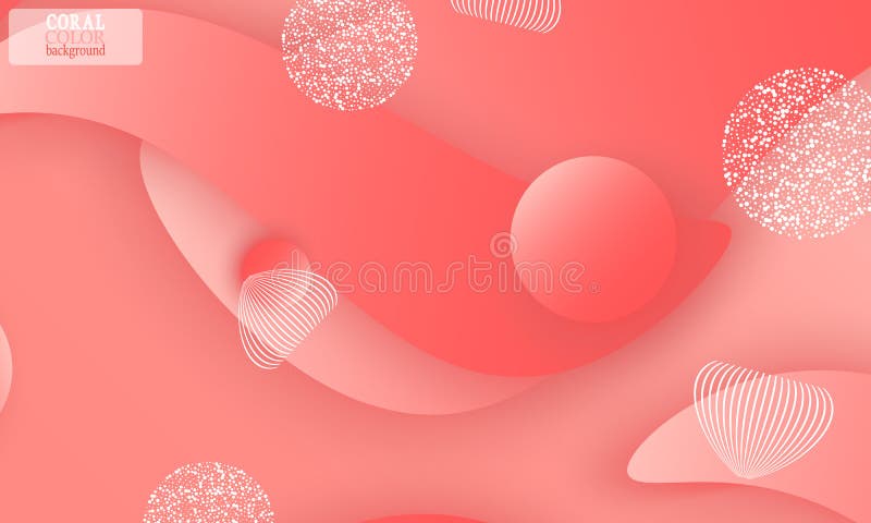 Coral Color Abstract Background. Vector. Stock Vector - Illustration of ...