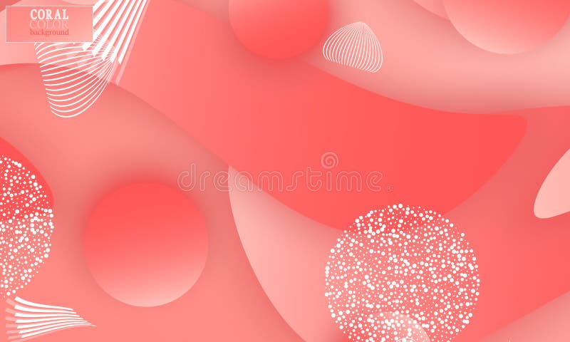 Coral Color Abstract Background. Vector. Stock Vector - Illustration of ...