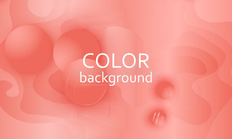 Coral Color Background. Fluid Shapes Pattern. Stock Vector ...