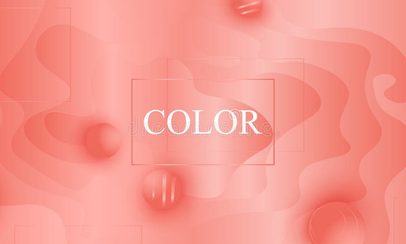 Coral Color Background. Fluid Shapes Pattern. Stock Vector ...