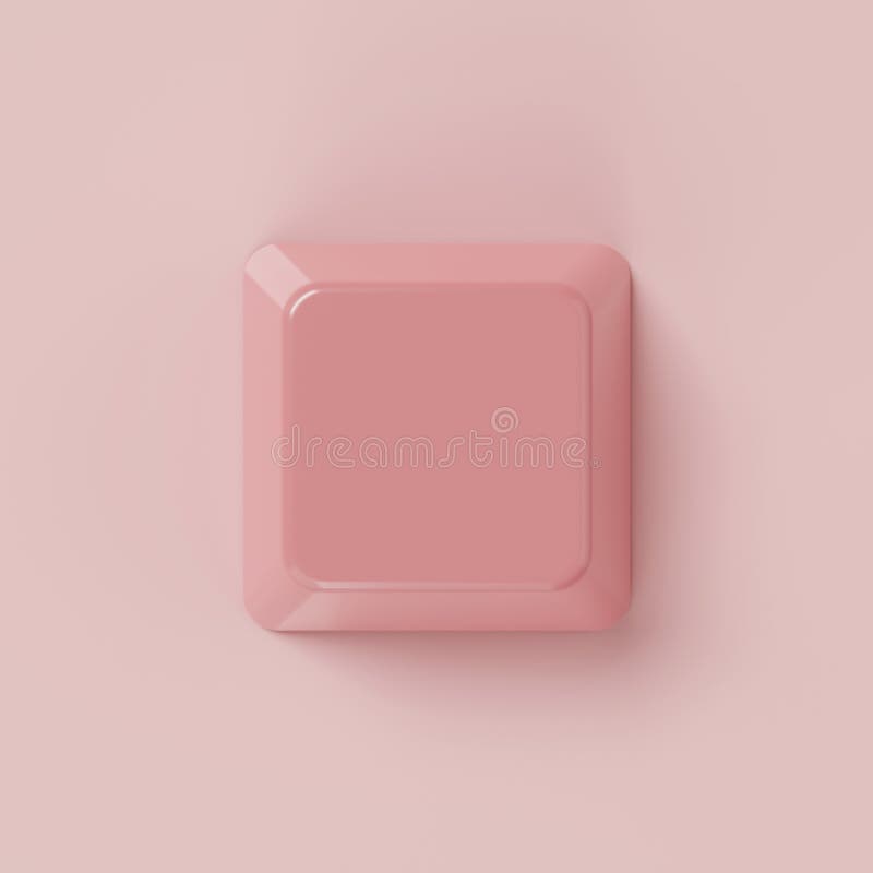 Coral Color Keyboard Input Button on Background. Abstract Object and ...