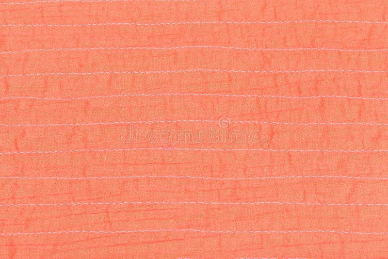 Coral Color Textile Texture of Stitched Silk Stock Photo - Image of ...
