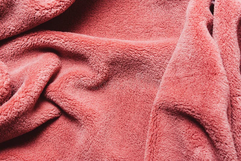 Coral Color of the Year Soft Fleece Texture Stock Photo - Image of pink ...
