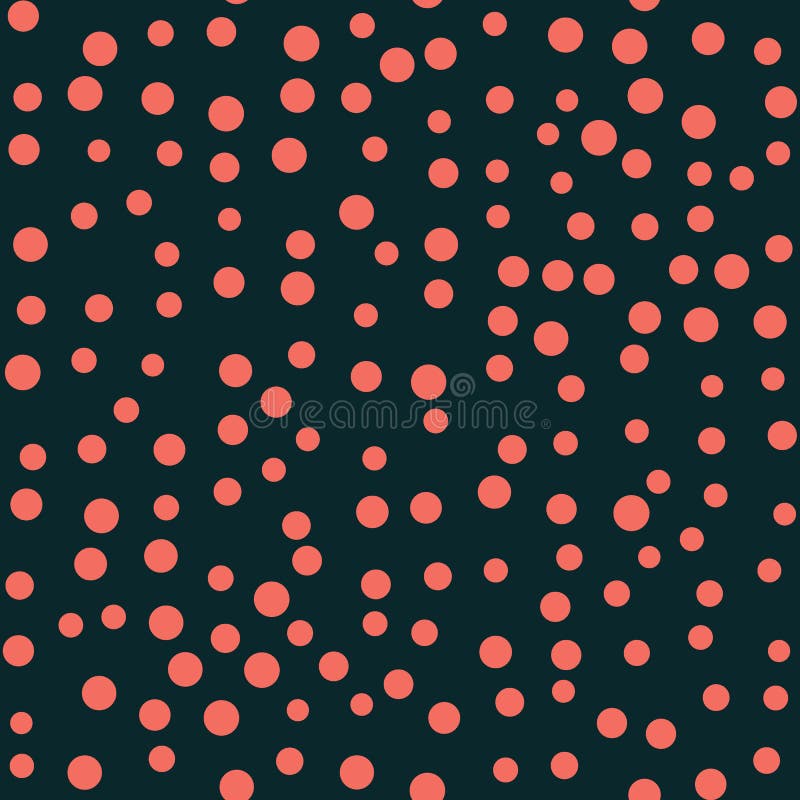 Coral Confetti on Navy Background Seamless Pattern. Stock Vector ...