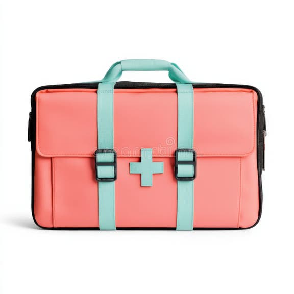 Coral First-Aid Bag: a Modern, Stylish, and Practical Design Stock ...