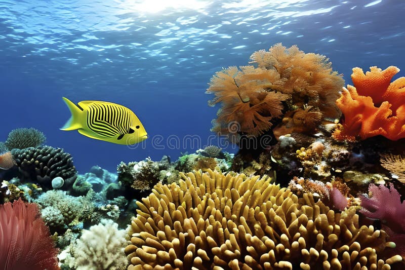 Coral is Formed by Colonies of Coral Polyps Stock Illustration ...