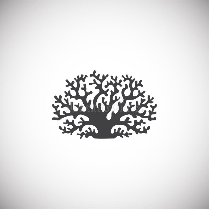 Coral Icon on Background for Graphic and Web Design. Simple ...