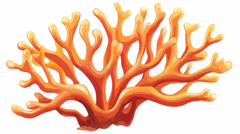 Coral Icon Isolated on White Vector Illustration Stock Vector ...