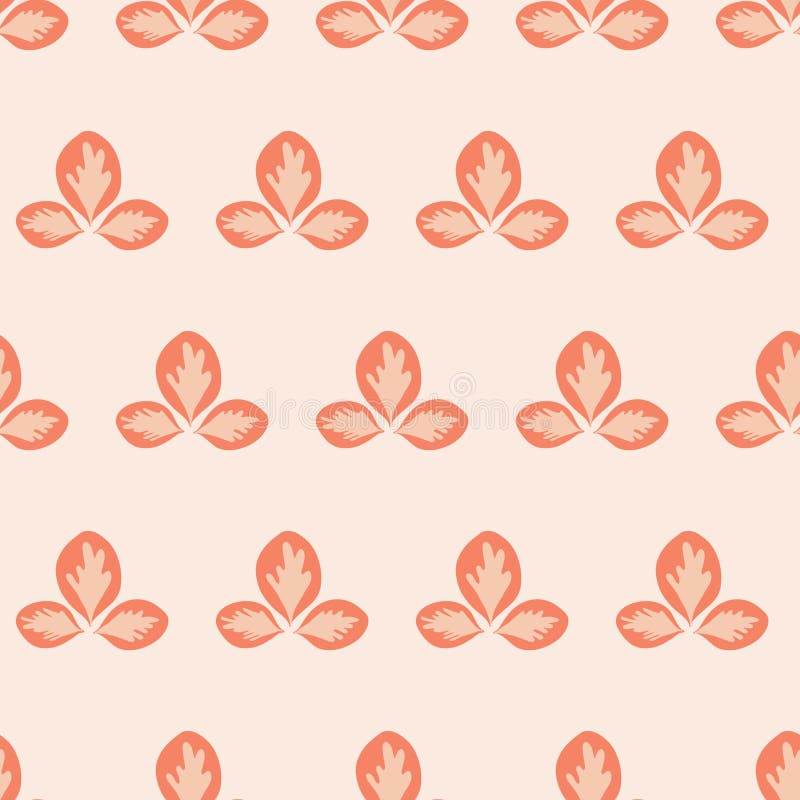 Coral Leaves Repeat Pattern. Vector Seamless Pattern. Stock Vector ...