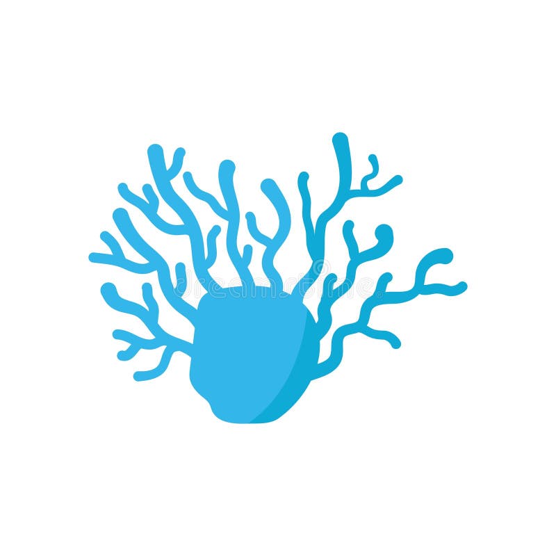 Coral Logo Icon Design Template Flat Vector Stock Illustration ...
