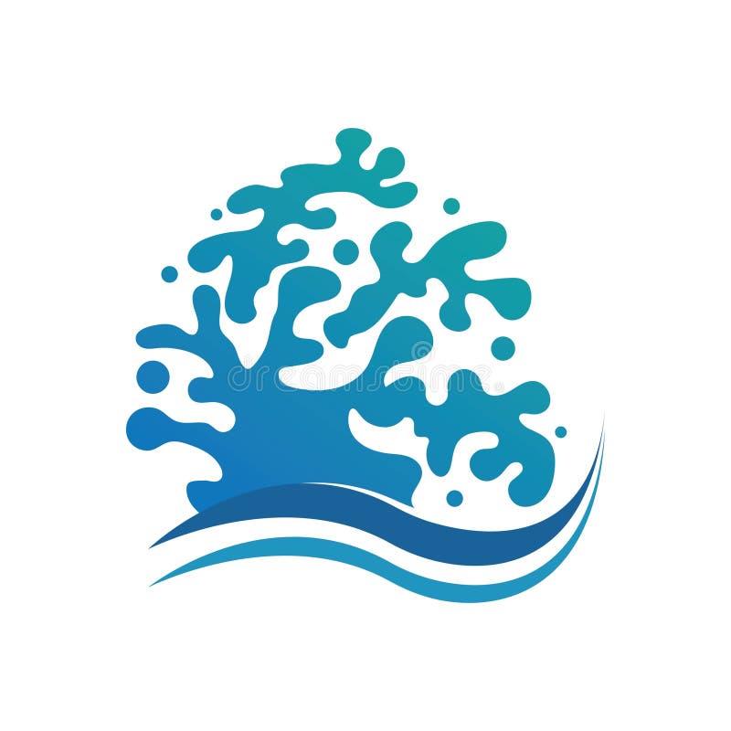 Coral Logo Icon Design Template Flat Vector Stock Illustration ...