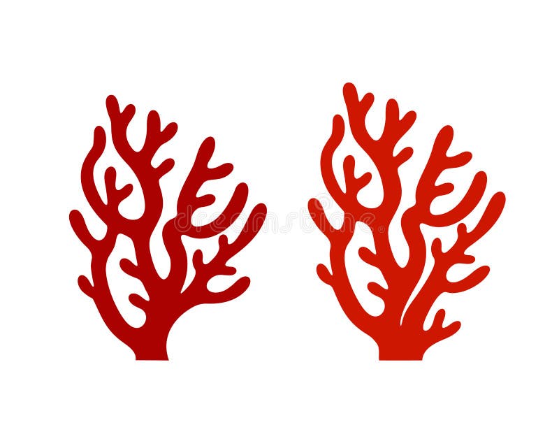 Coral Logo. Isolated Coral on White Background Stock Vector ... Coral Logo. Isolated Coral on White Background Stock Vector ...