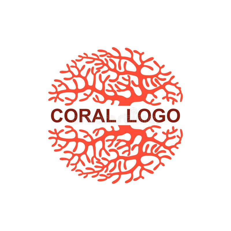 Coral Logo. Isolated Coral on White Background Stock Vector ...