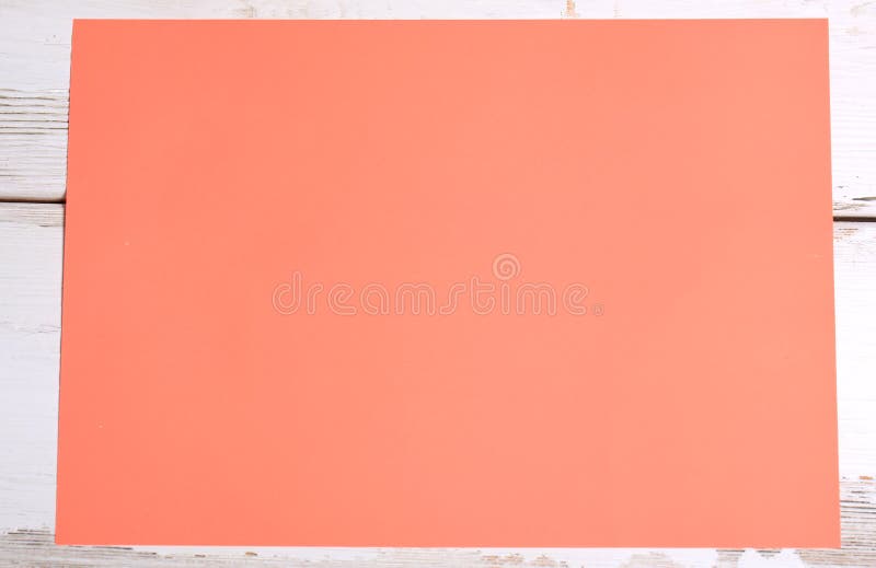 Coral Paper on White Wooden Background Stock Photo - Image of coral ...
