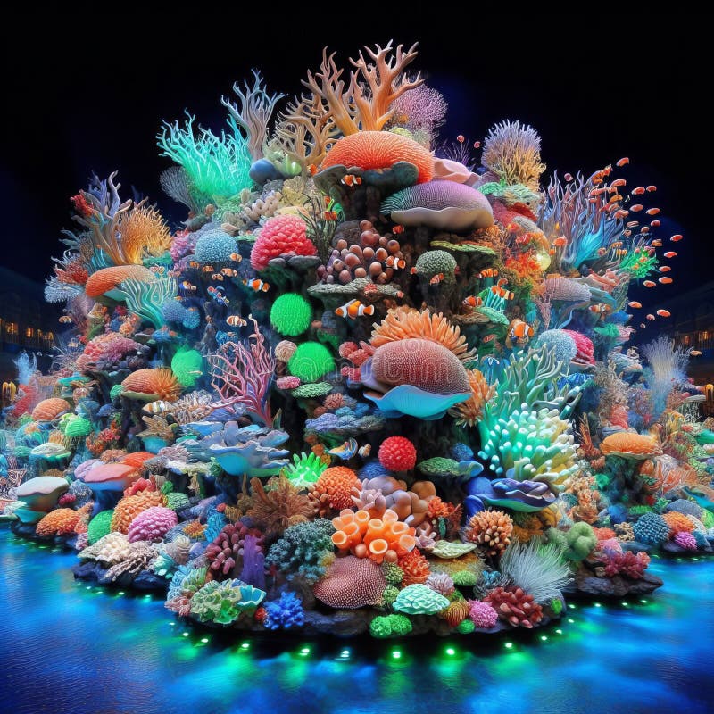 Coral Reef a Complex Structure Mimicking a Coral Reef with Vario Stock ...