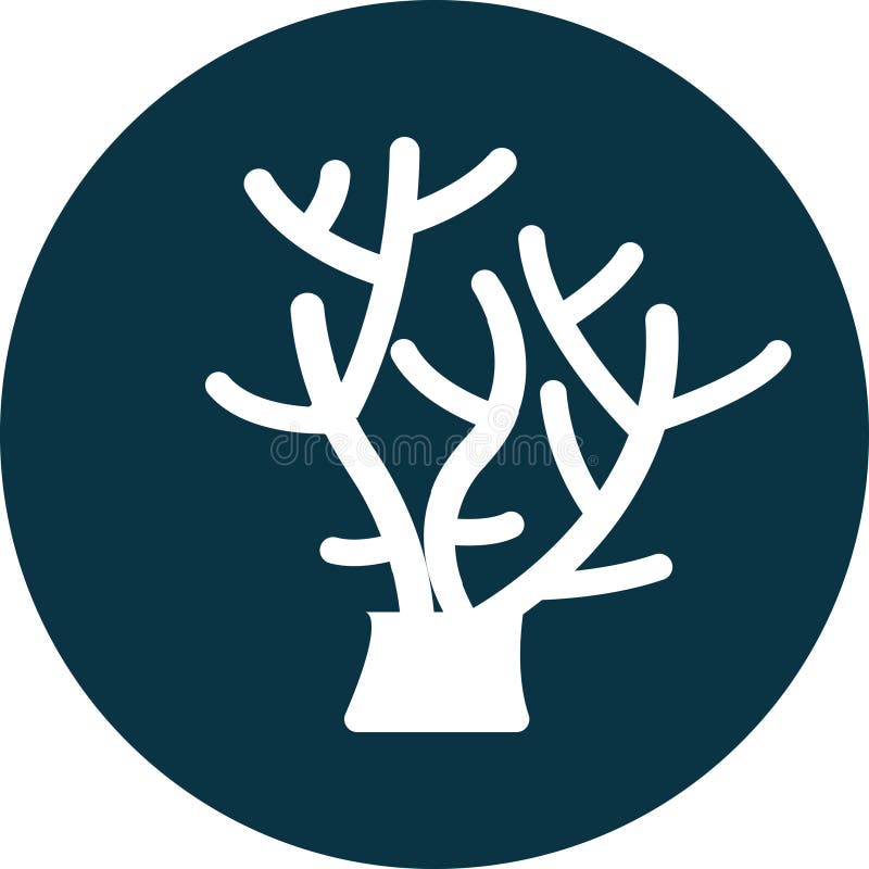 Coral reef design icon stock vector. Illustration of wooden - 331937513