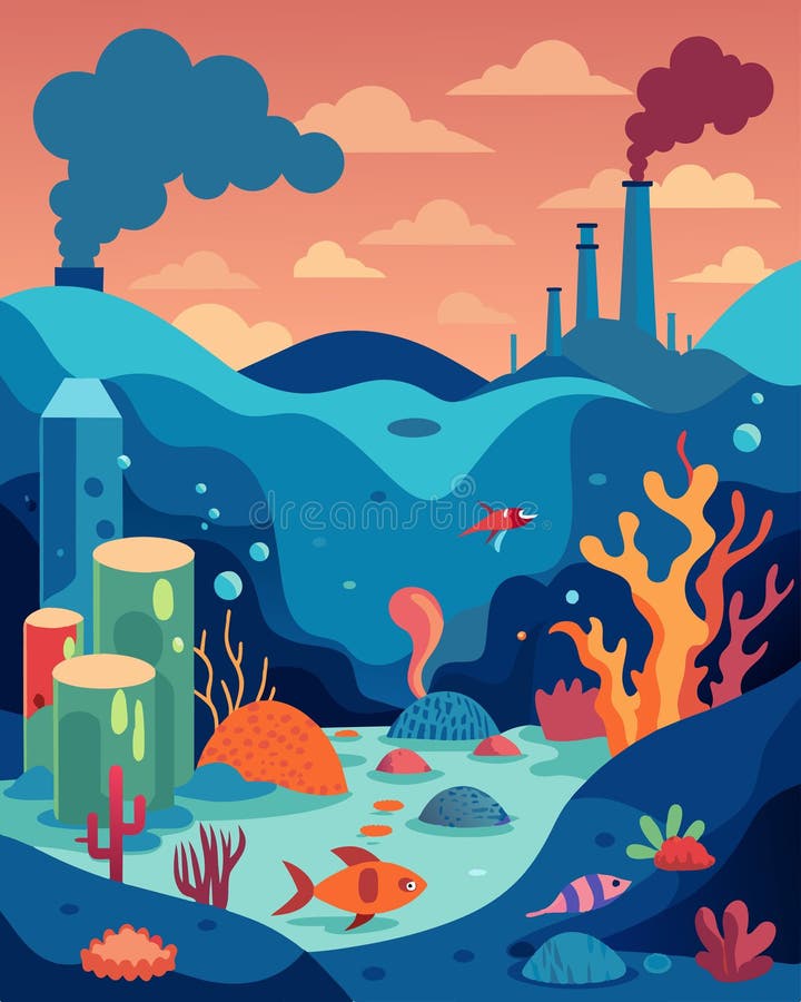 The Coral Reef a Diverse and Delicate Ecosystem is Bleached and ...