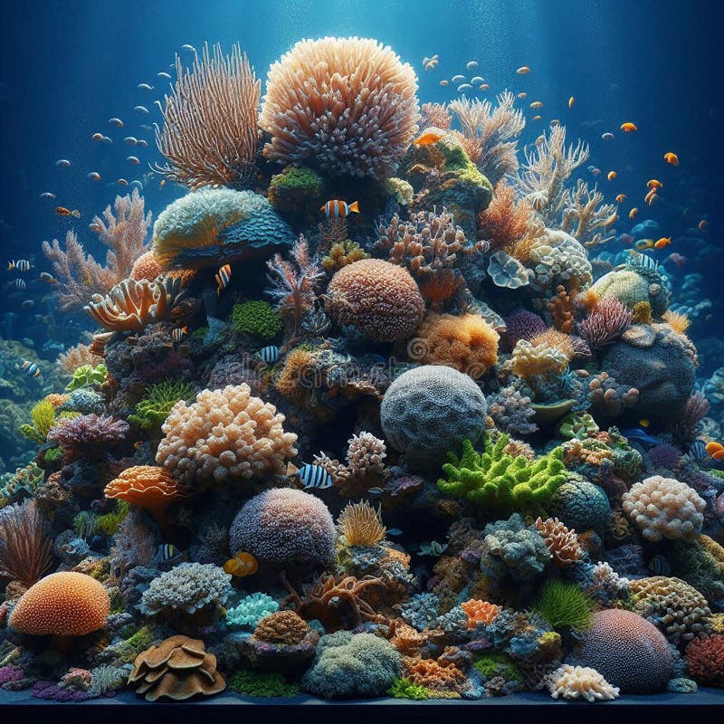 A coral reef generative ai stock illustration. Illustration of ...