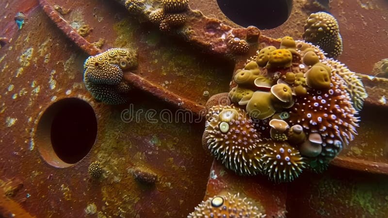 Coral Reef Growing on Sunken Metal Structure Stock Footage - Video of ...