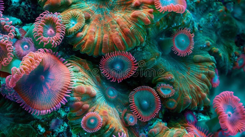 Coral Reef, Highlighting the Geometric Patterns that Emerge from the ...