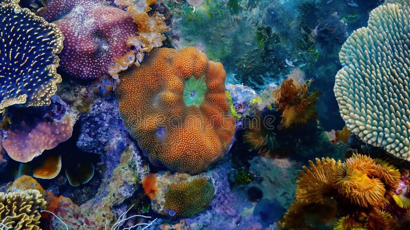Coral Reef, Highlighting the Geometric Patterns that Emerge from the ...