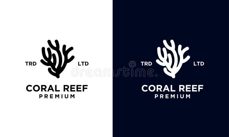 Coral reef logo design stock illustration. Illustration of graphic ...