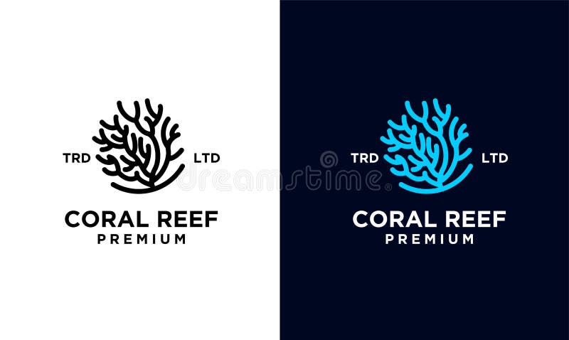Coral reef logo design stock illustration. Illustration of creative ...