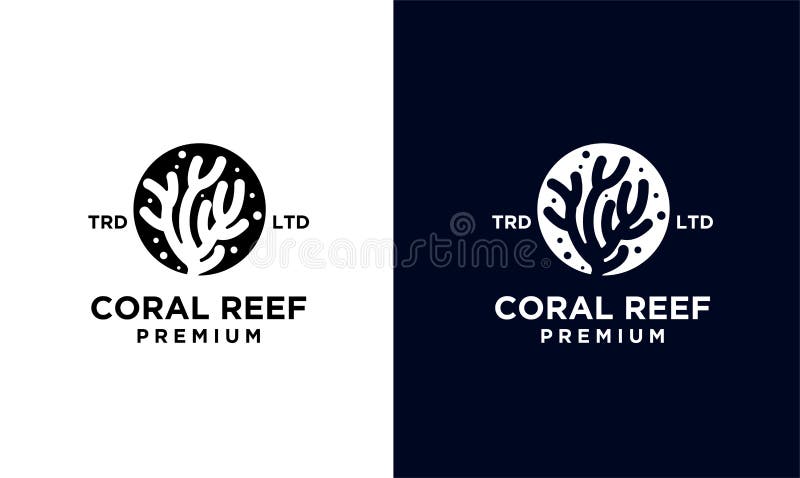Coral reef logo design stock illustration. Illustration of ecology ...