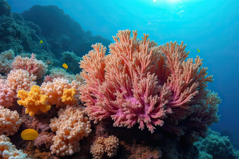 Coral Reef Magnification stock illustration. Illustration of close ...