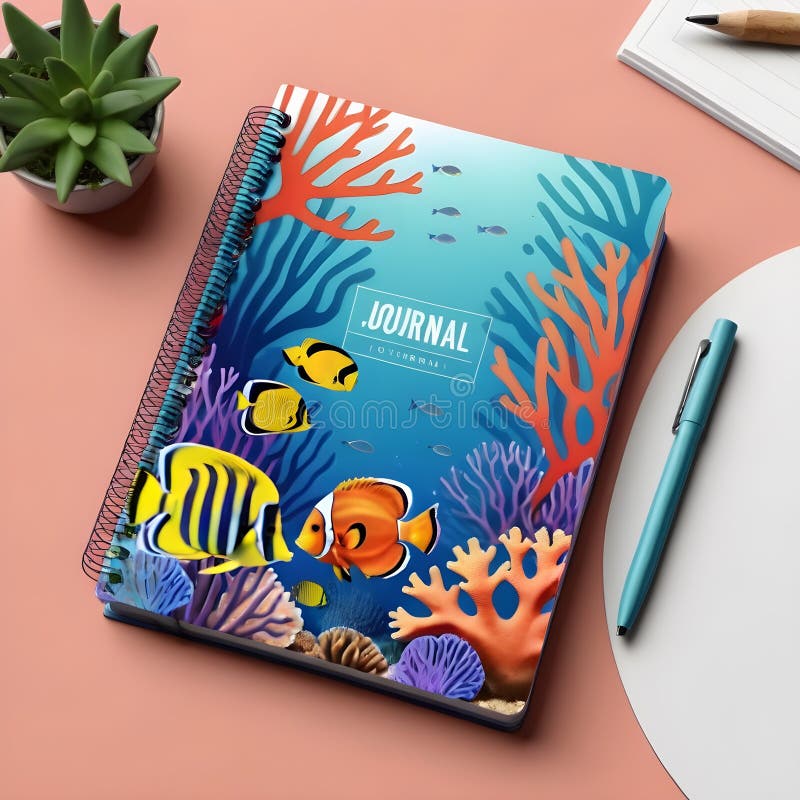 Coral Reef Oasis Journal stock illustration. Illustration of ...