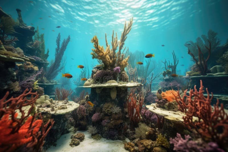 Coral Reef Regeneration Process in Underwater Time-lapse Stock ...