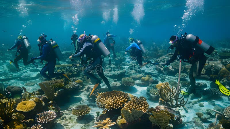 Coral Reef Restoration, Shining Hope for the Future Seas Ai Image Stock ...