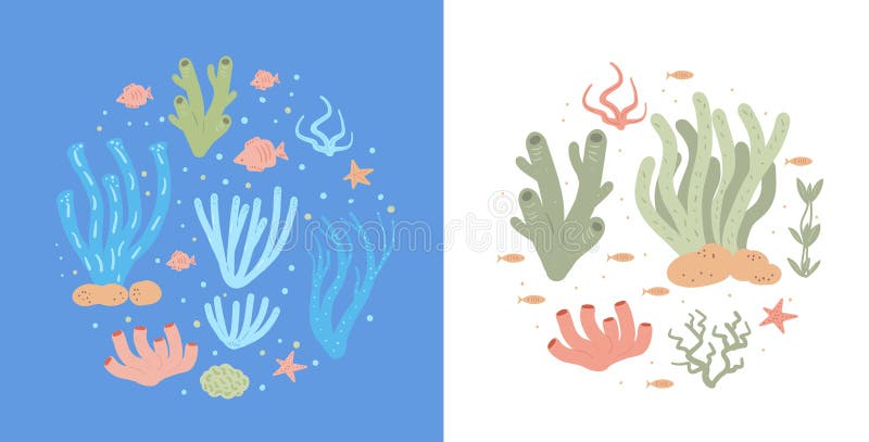 Ocean Coral Circle Stock Illustrations – 3,777 Ocean Coral Circle Stock ...